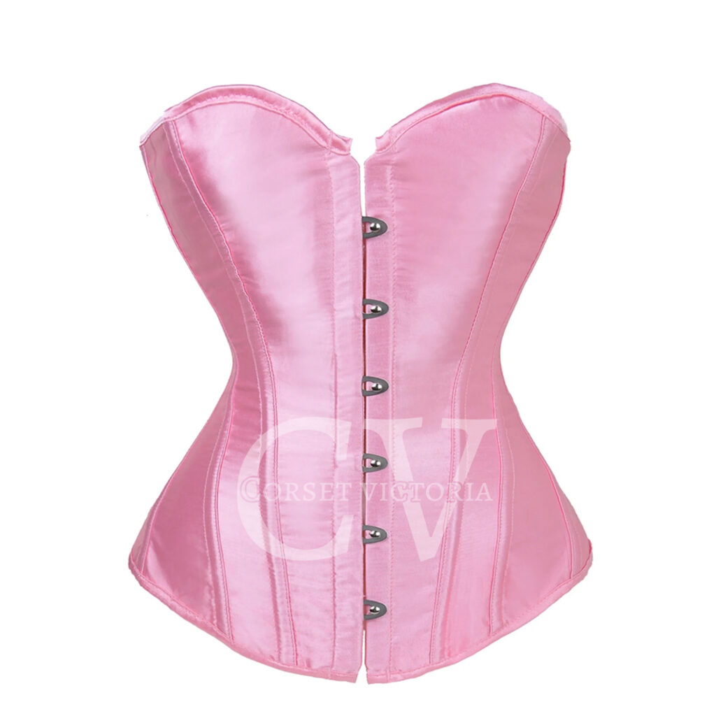 Light Pink Overbust Corset Waist Training Burlesque Fashion